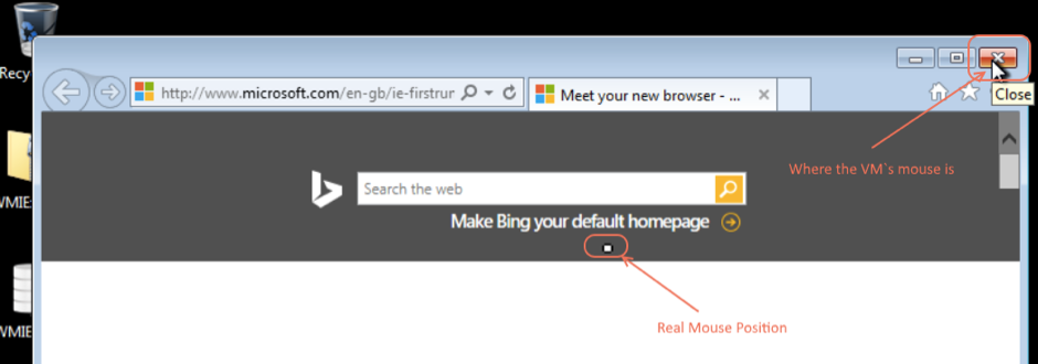 Mouse Pointer In Vm Does Not Align With Real Mouse Pointer While Using Vnc Console In Xenapp And